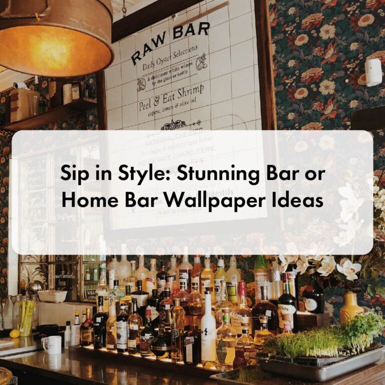 Sip in Style: Stunning Bar or Home Bar Wallpaper Ideas | Fancy Walls