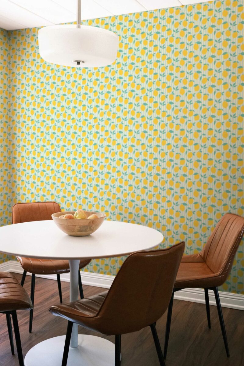 Lemon Chic Peel and Stick Wallpaper or Non-Pasted