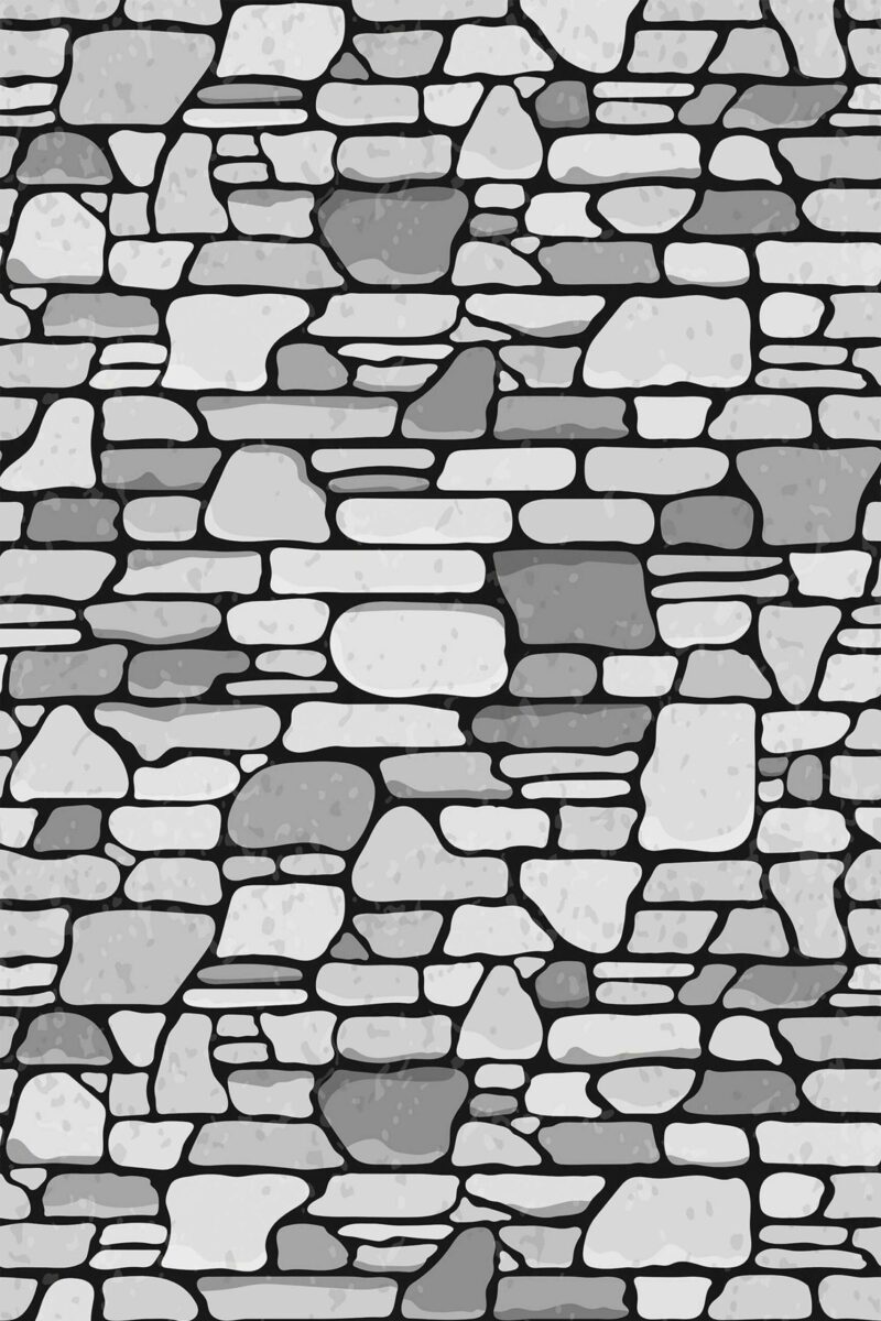 Gray Brick Peel and Stick Wallpaper or Non-Pasted