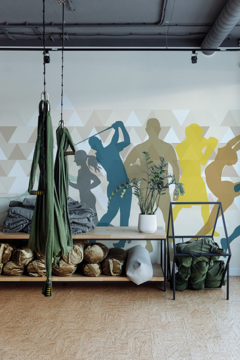 Dynamic Sports Pictograms Peel and Stick Wall Mural or Non-Pasted