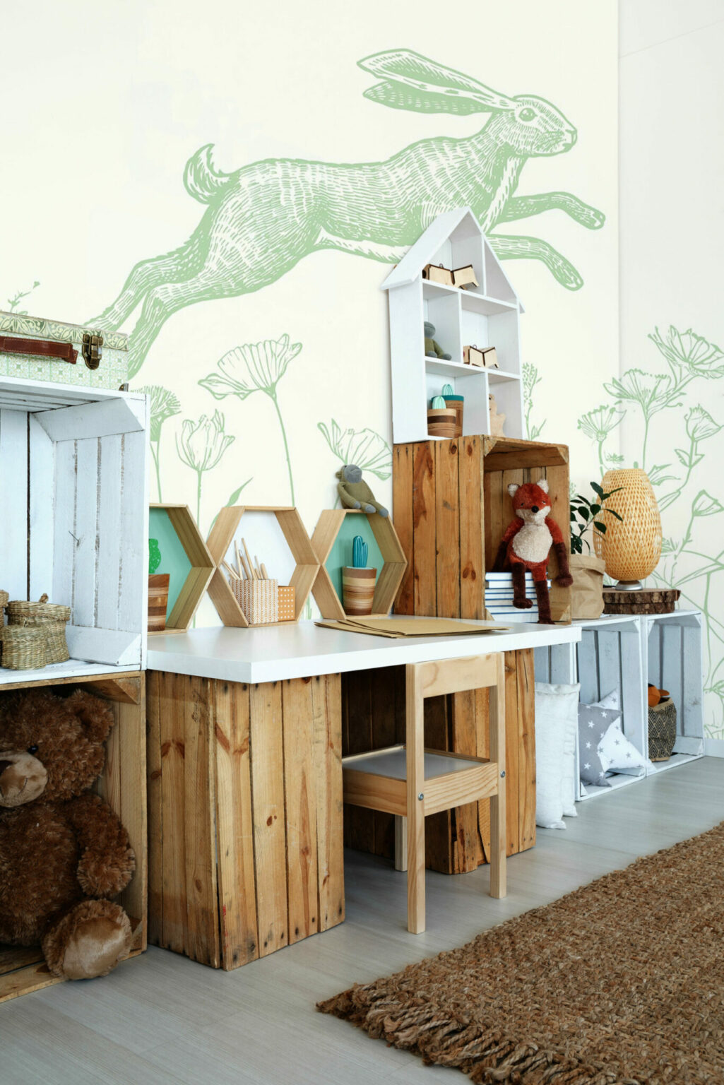 Agile Rabbit Peel and Stick Wall Mural or Non-Pasted
