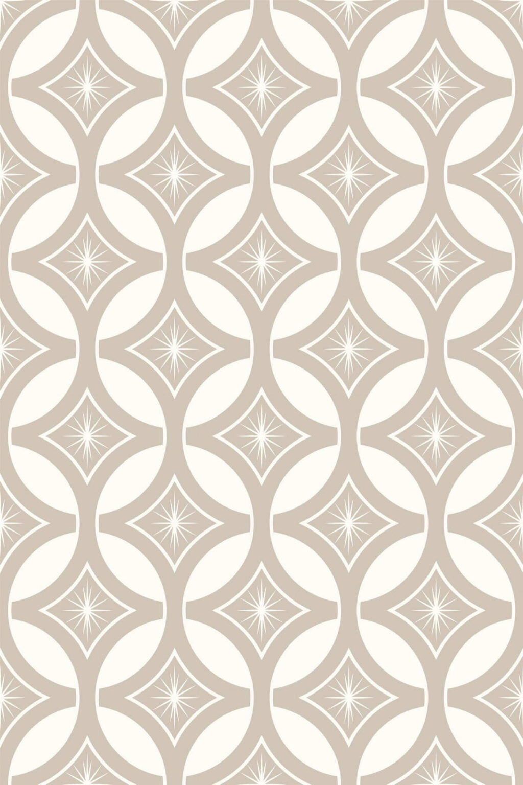 Art deco geometric circle pattern Peel and Stick Wallpaper or Non-Pasted