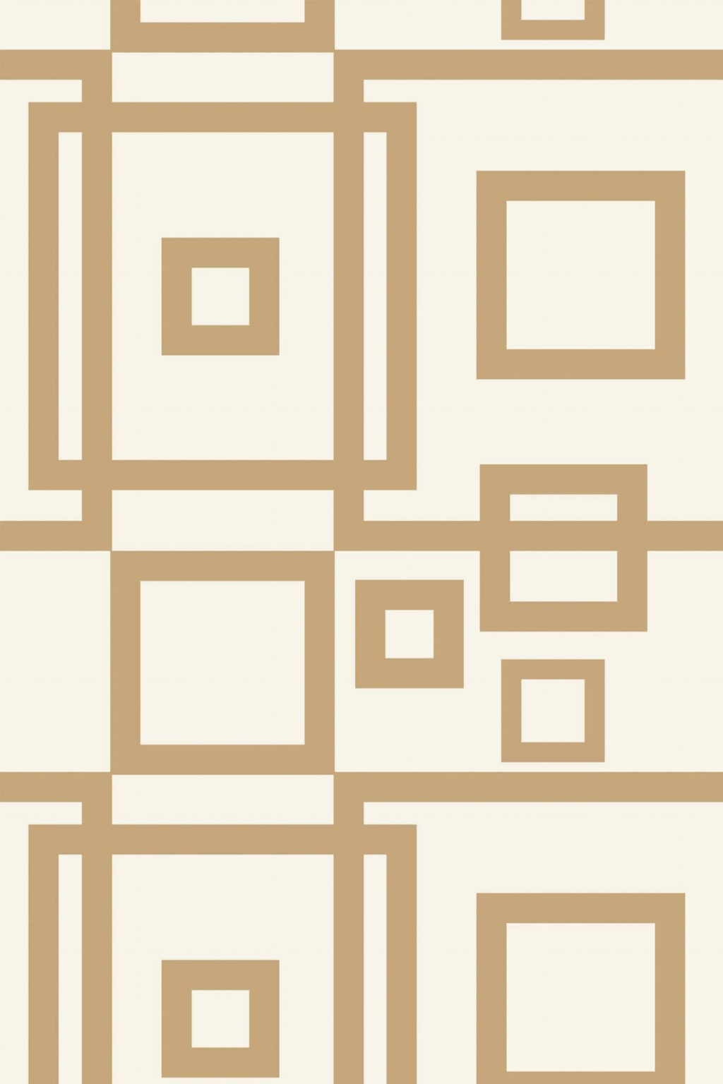 Beige abstract square Peel and Stick Wallpaper or Non-Pasted