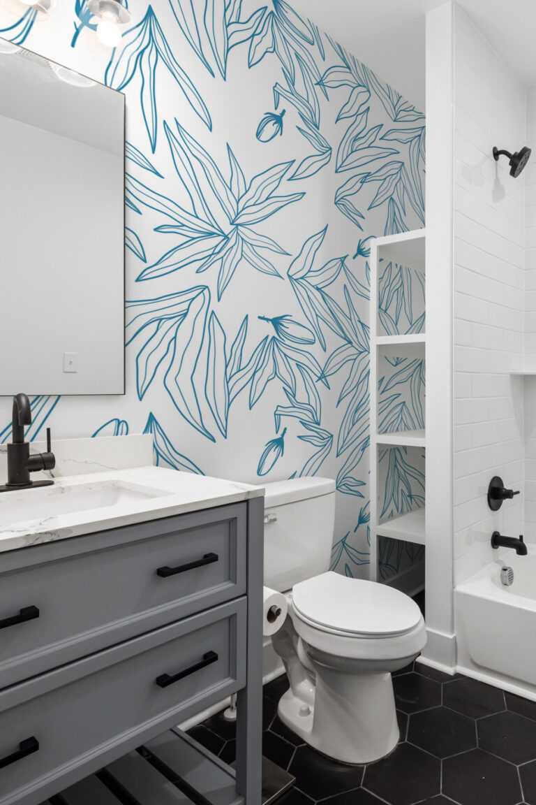 Leaf Lines Peel and Stick Wall Mural or Non-Pasted