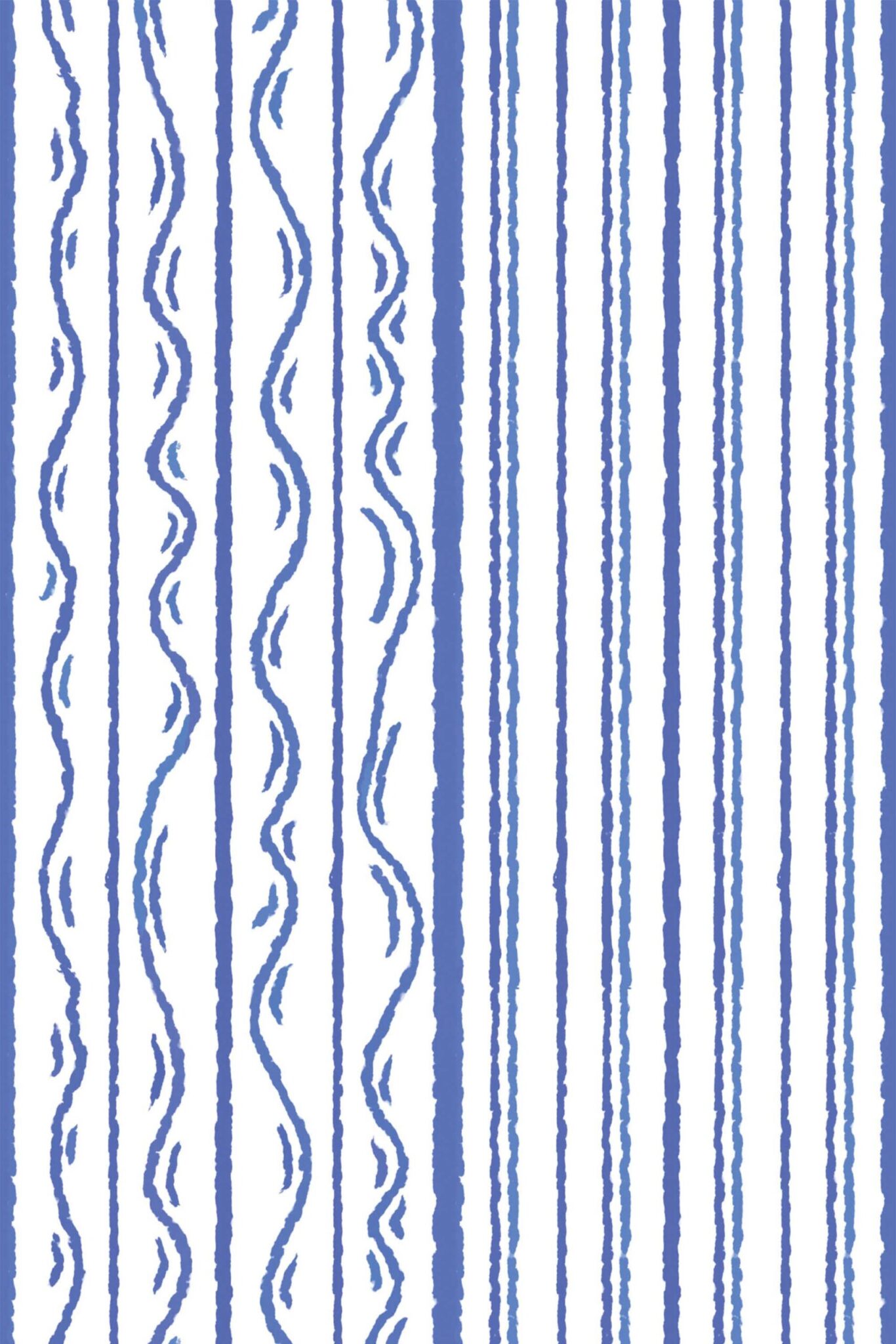 Neutral blue line art Peel and Stick Wallpaper or Non-Pasted