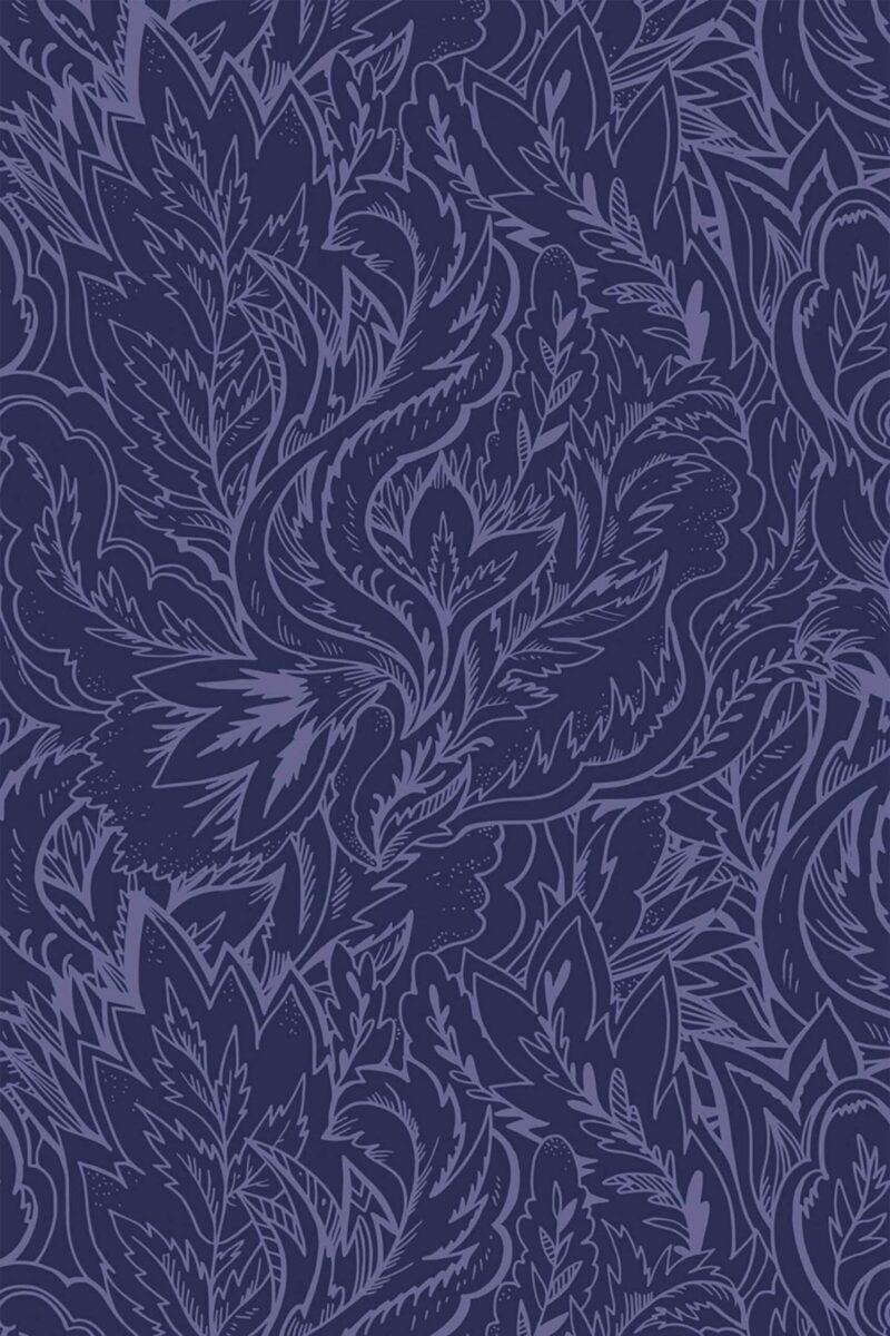 Seamless Floral Lines Peel and Stick Wallpaper or Non-Pasted