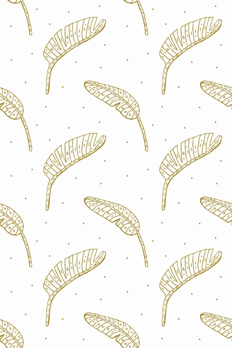 Boho banana leaf Peel and Stick Wallpaper or Non-Pasted