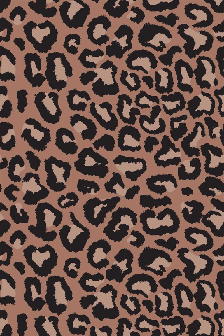 Monochromatic Leopard Peel and Stick Wallpaper or Non-Pasted