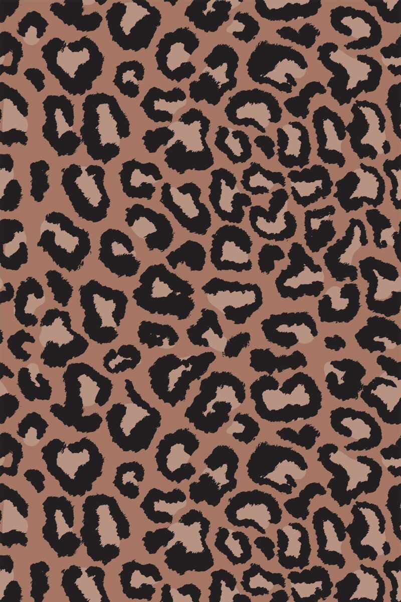 Monochromatic Leopard Peel and Stick Wallpaper or Non-Pasted
