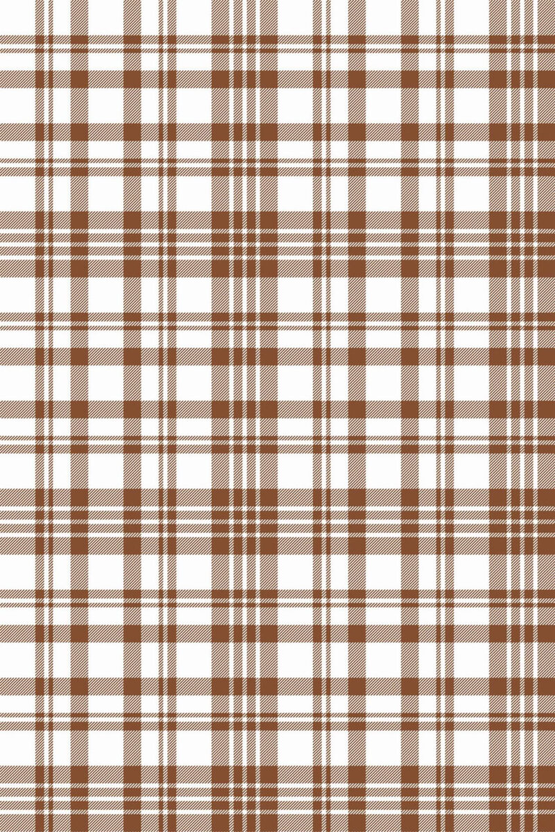 Brown farmhouse plaid Peel and Stick Wallpaper or Non-Pasted