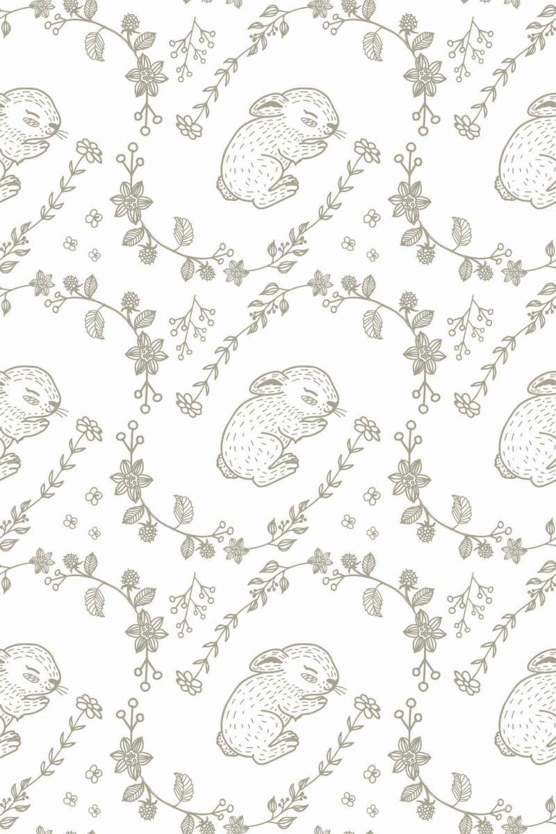 Bunny Peel and Stick Wallpaper or Non-Pasted