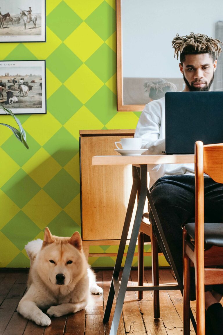 Vibrant Chartreuse Rhombus Peel and Stick Wallpaper or Non-Pasted
