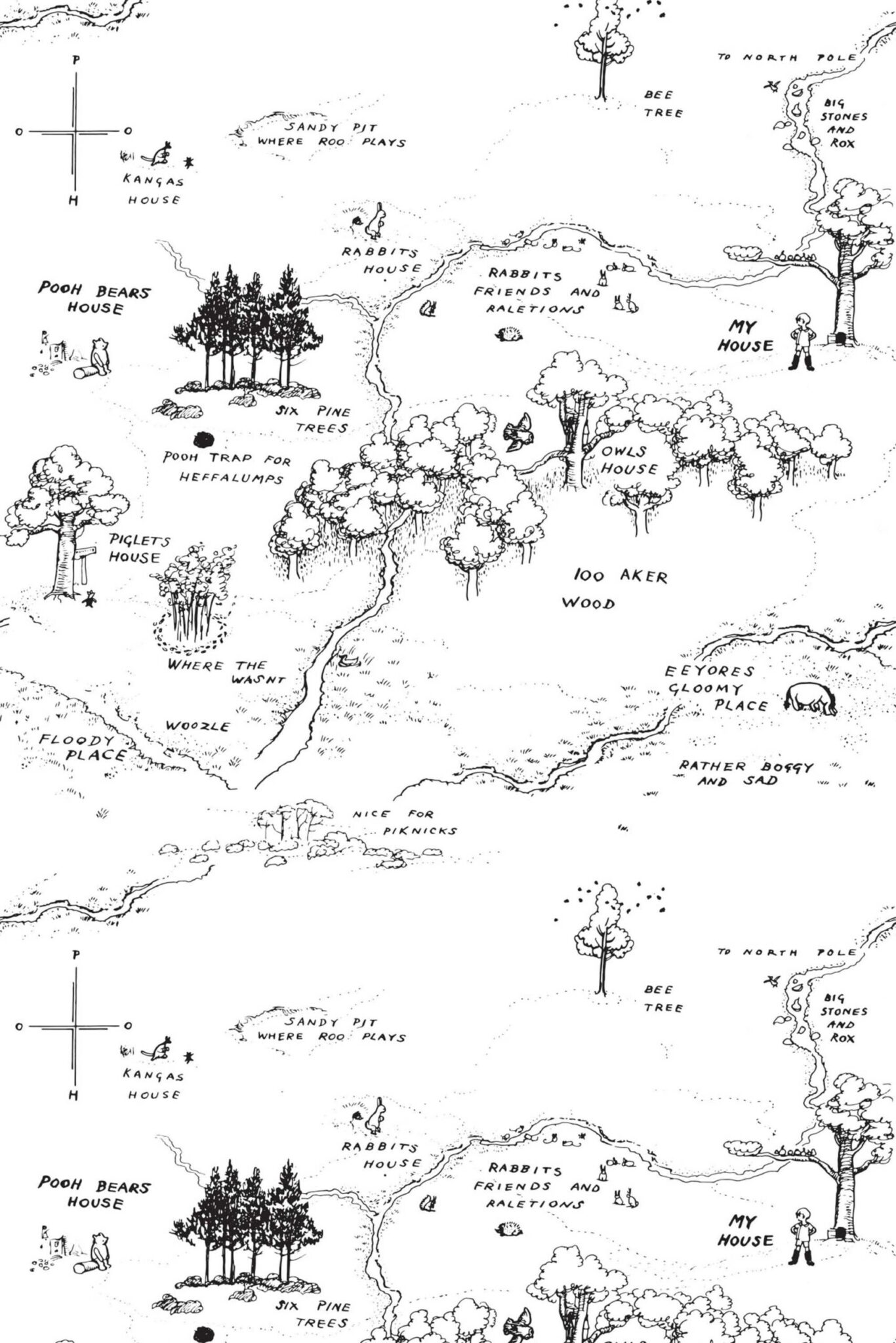 Timeless Tales Map Journey Peel and Stick Wallpaper or Non-Pasted