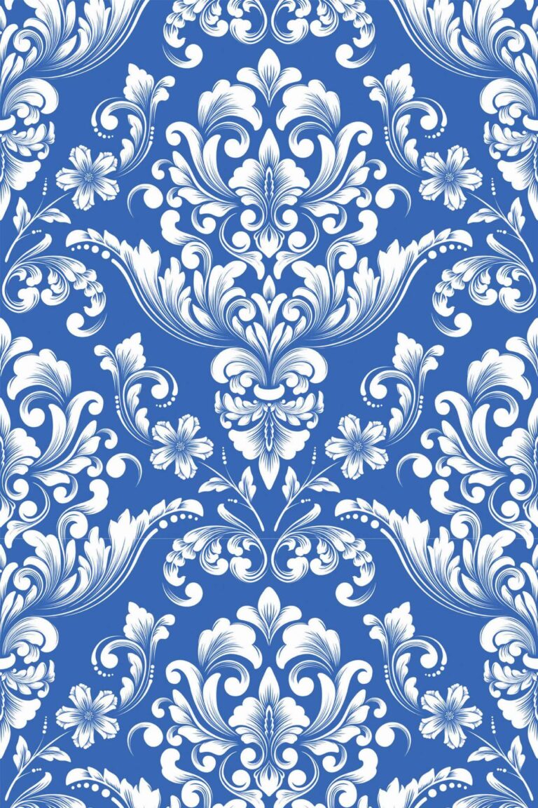 Classic damask Peel and Stick Wallpaper or Non-Pasted