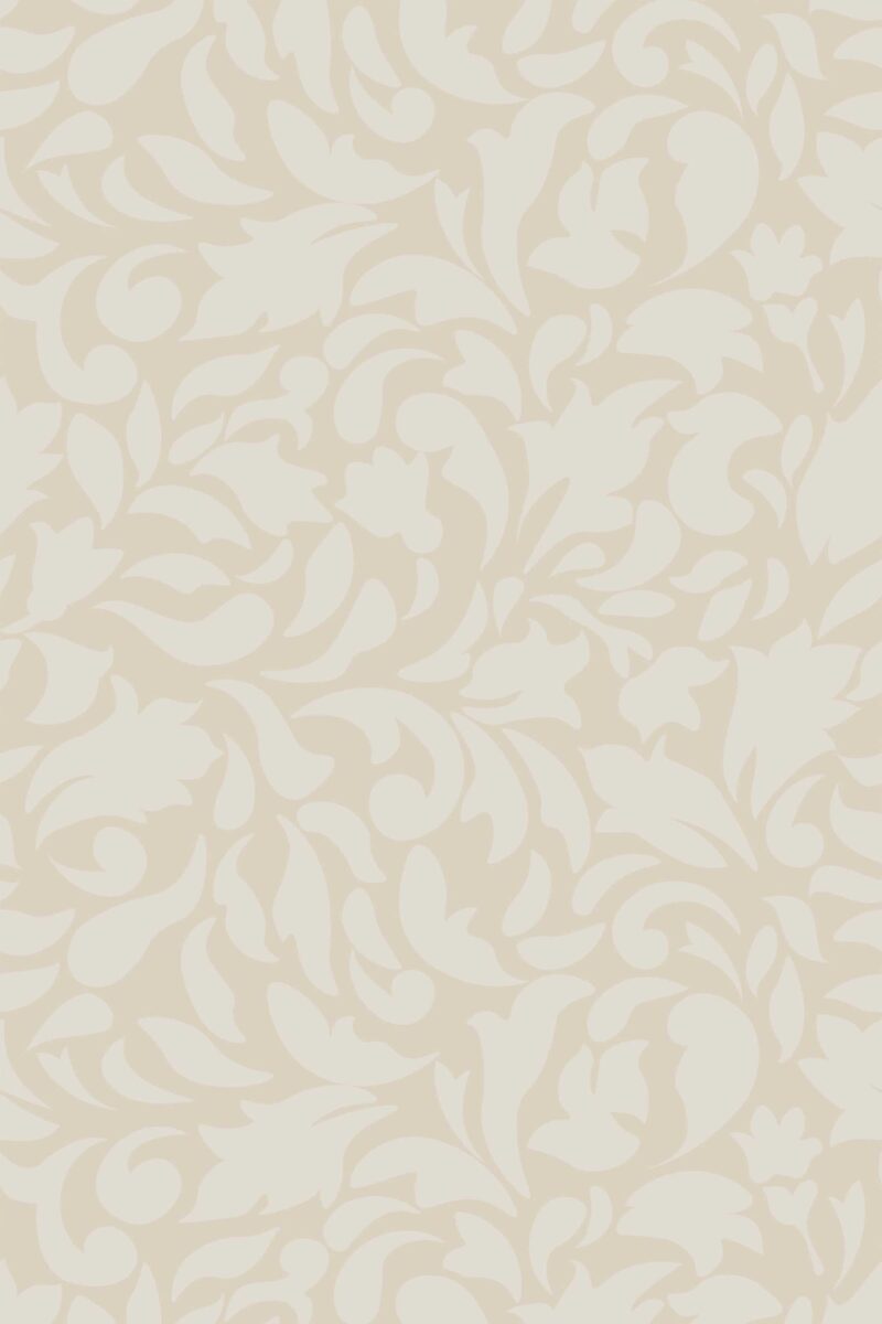 Cream Paisley Layne Botanical Peel and Stick Wallpaper or Non-Pasted