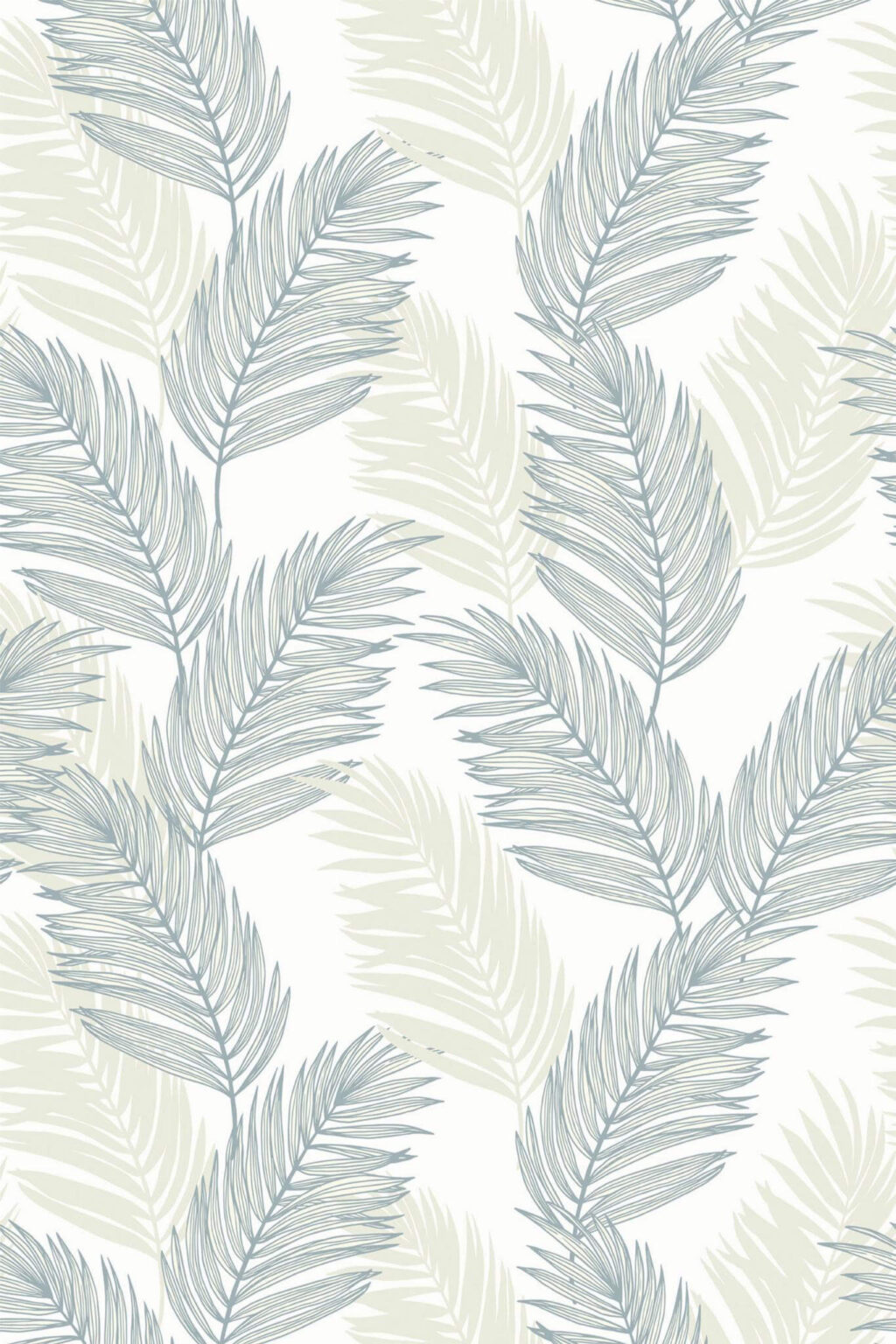 Coastal palm leaf Peel and Stick Wallpaper or Non-Pasted