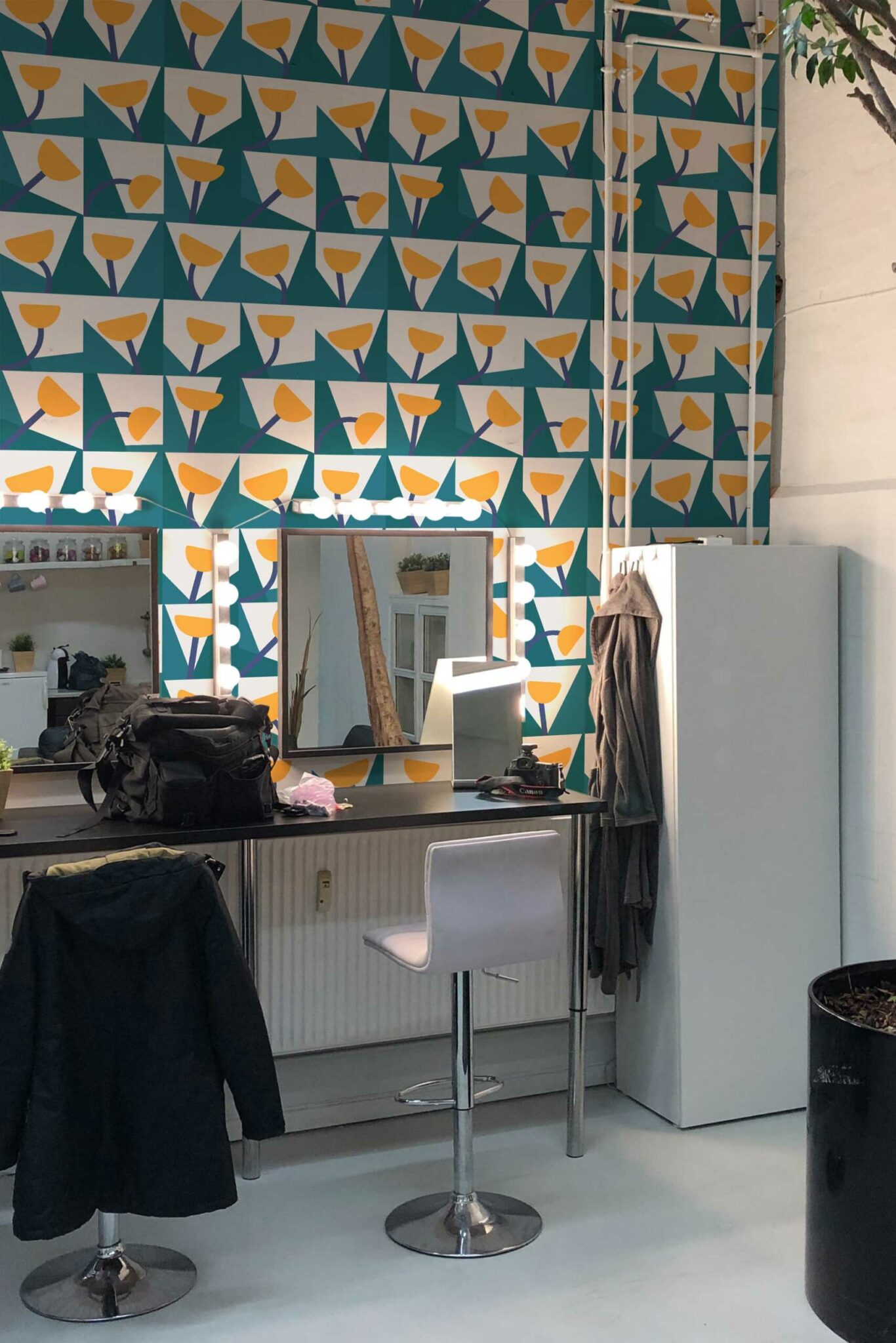 Makeup Room Radiance Peel and Stick Wallpaper or Non-Pasted