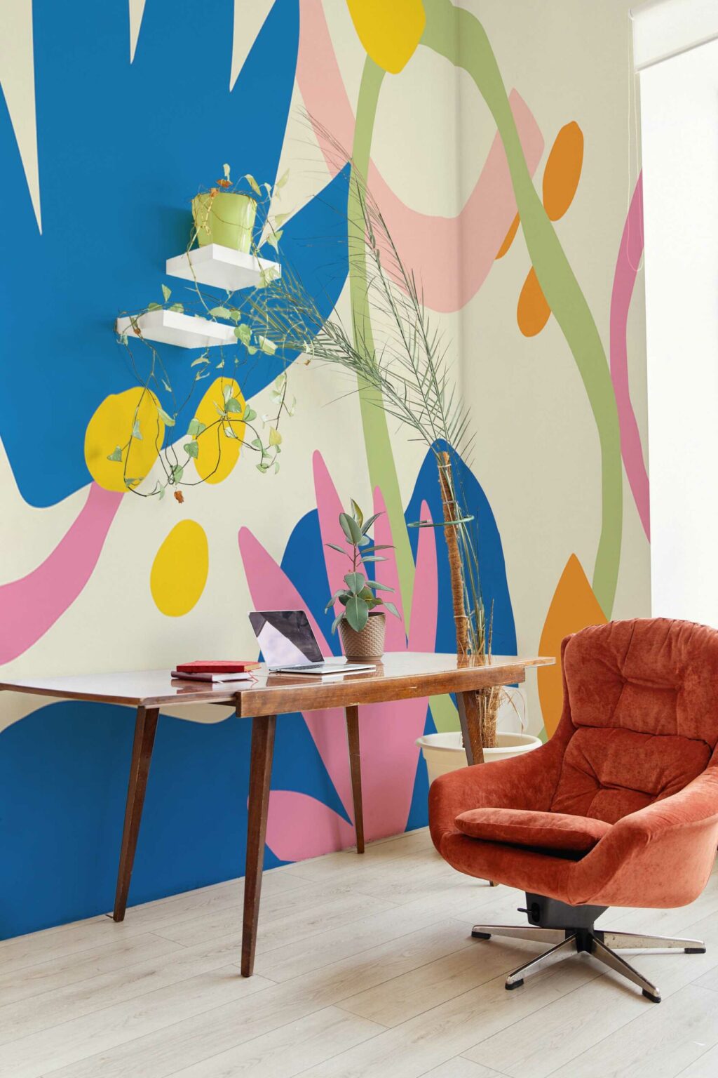 Abstract Bold Office Peel and Stick Wall Mural or Non-Pasted