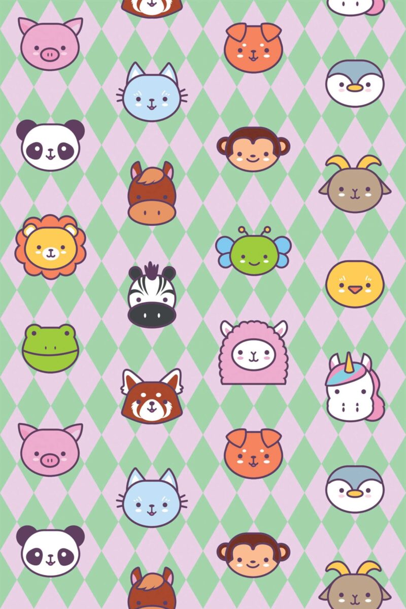 Animal alphabet Peel and Stick Wallpaper or Non-Pasted