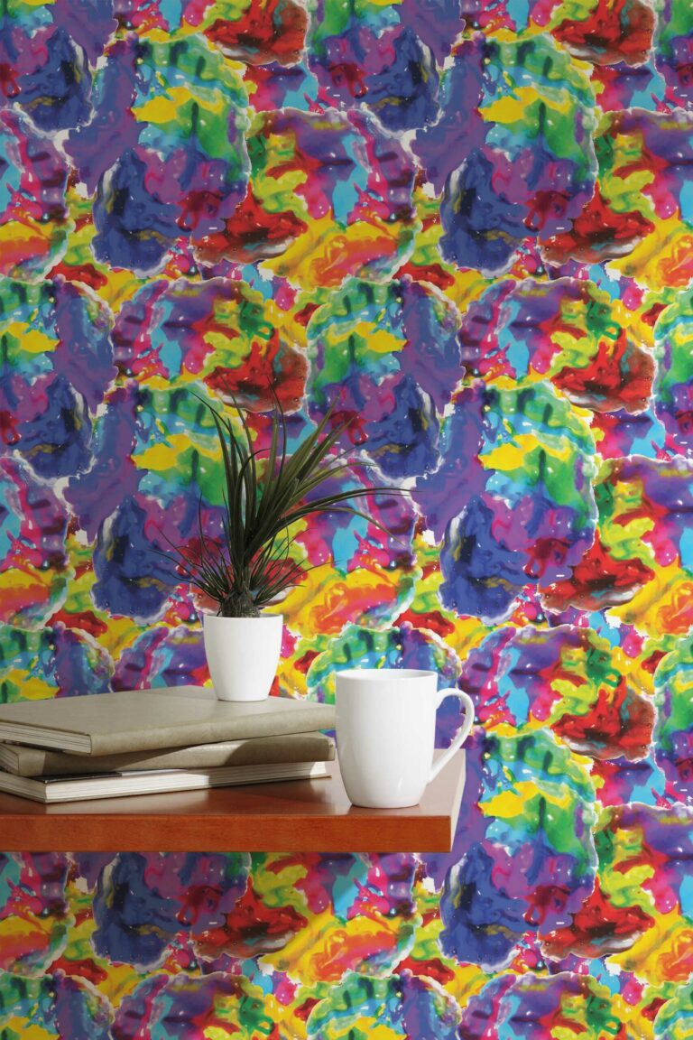 Vivid Splash Canvas Peel and Stick Wallpaper or Non-Pasted
