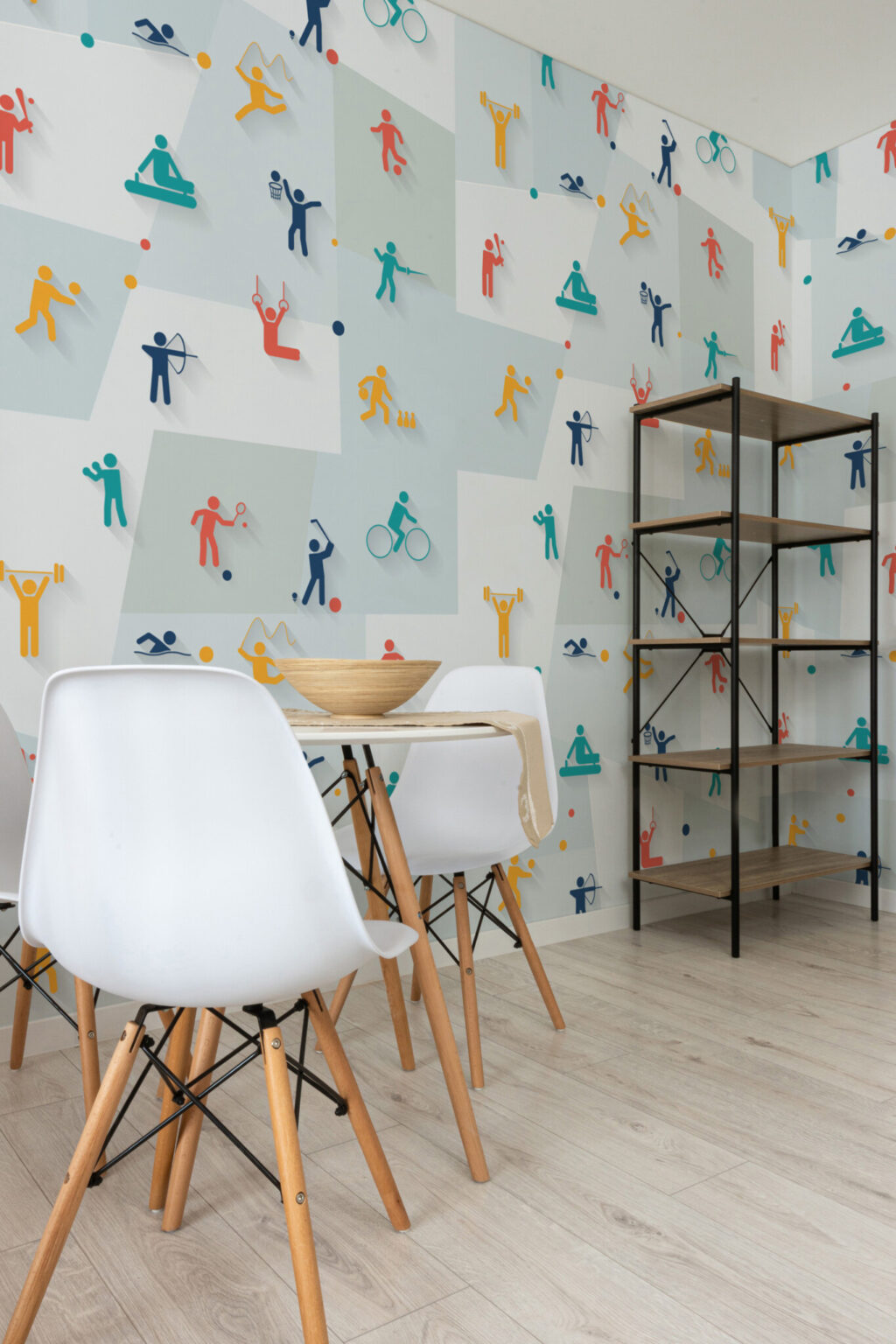 Dynamic Sports Pictograms Peel and Stick Wall Mural or Non-Pasted