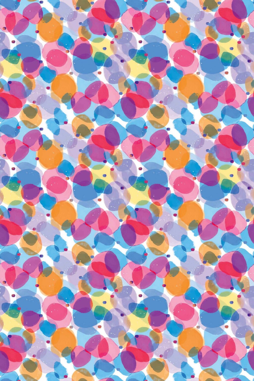 Colorful Dot Array Peel and Stick Wallpaper or Non-Pasted