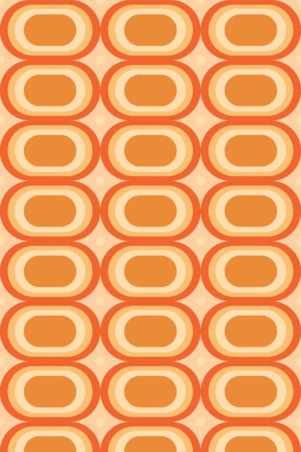 Orange Retro Charm Peel and Stick Wallpaper or Non-Pasted