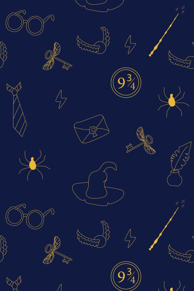 Fantasy Wizard Blue Peel and Stick Wallpaper or Non-Pasted
