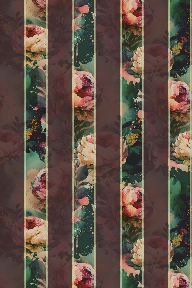 Funky flower Peel and Stick Wallpaper or Non-Pasted