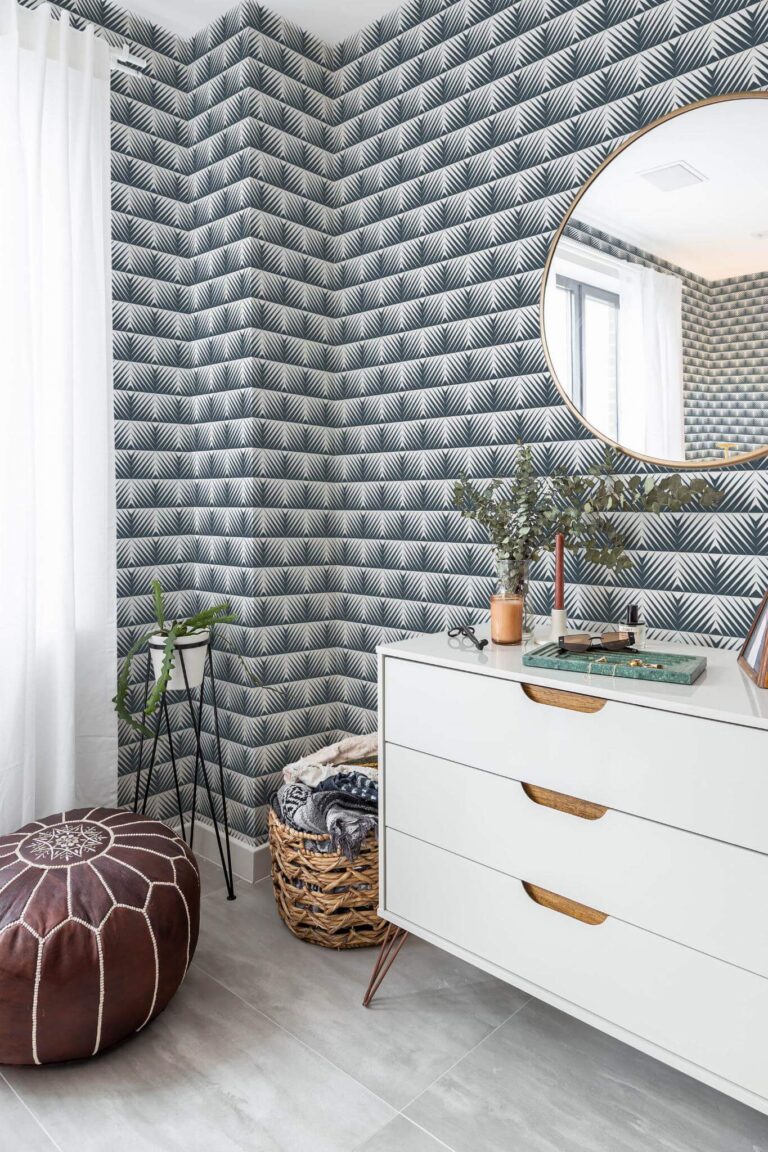 Graphite Geometry Peel and Stick Wallpaper or Non-Pasted