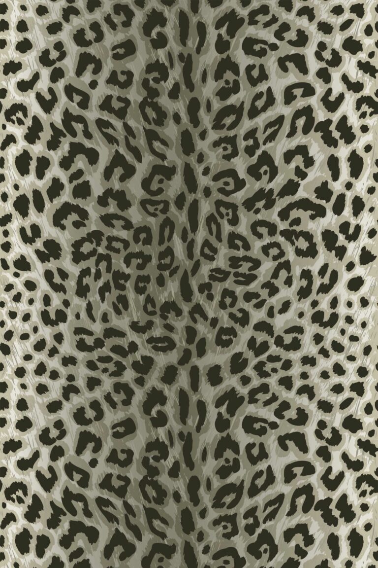 Gray Leopard Peel and Stick Wallpaper or Non-Pasted
