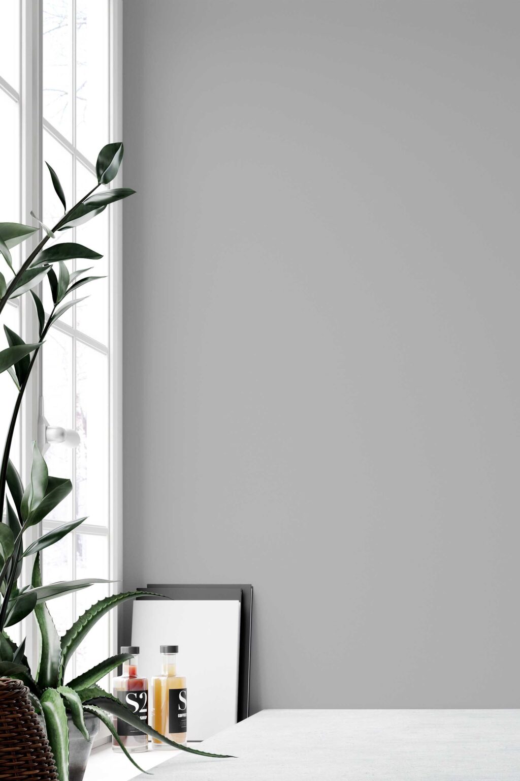 Solid Color Gray Peel and Stick Wallpaper or Non-Pasted