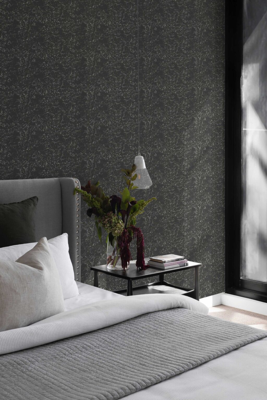 Bold Gray Concrete Peel and Stick Wallpaper or Non-Pasted