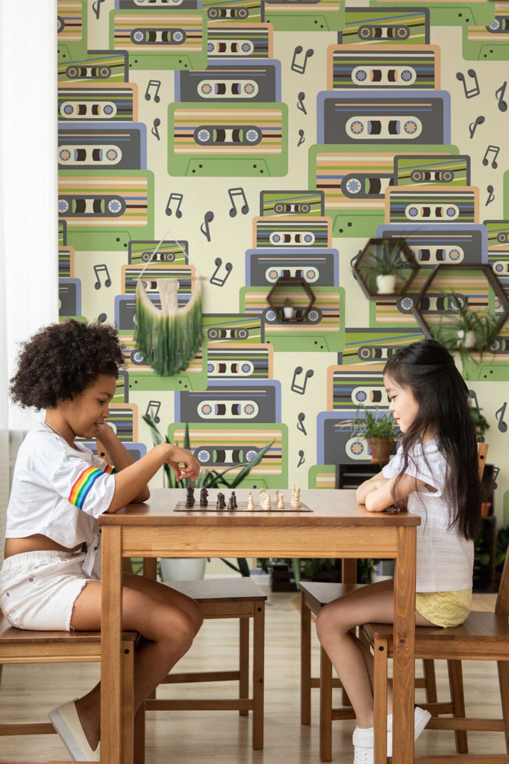Vintage Game Room Peel and Stick Wall Mural or Non-Pasted