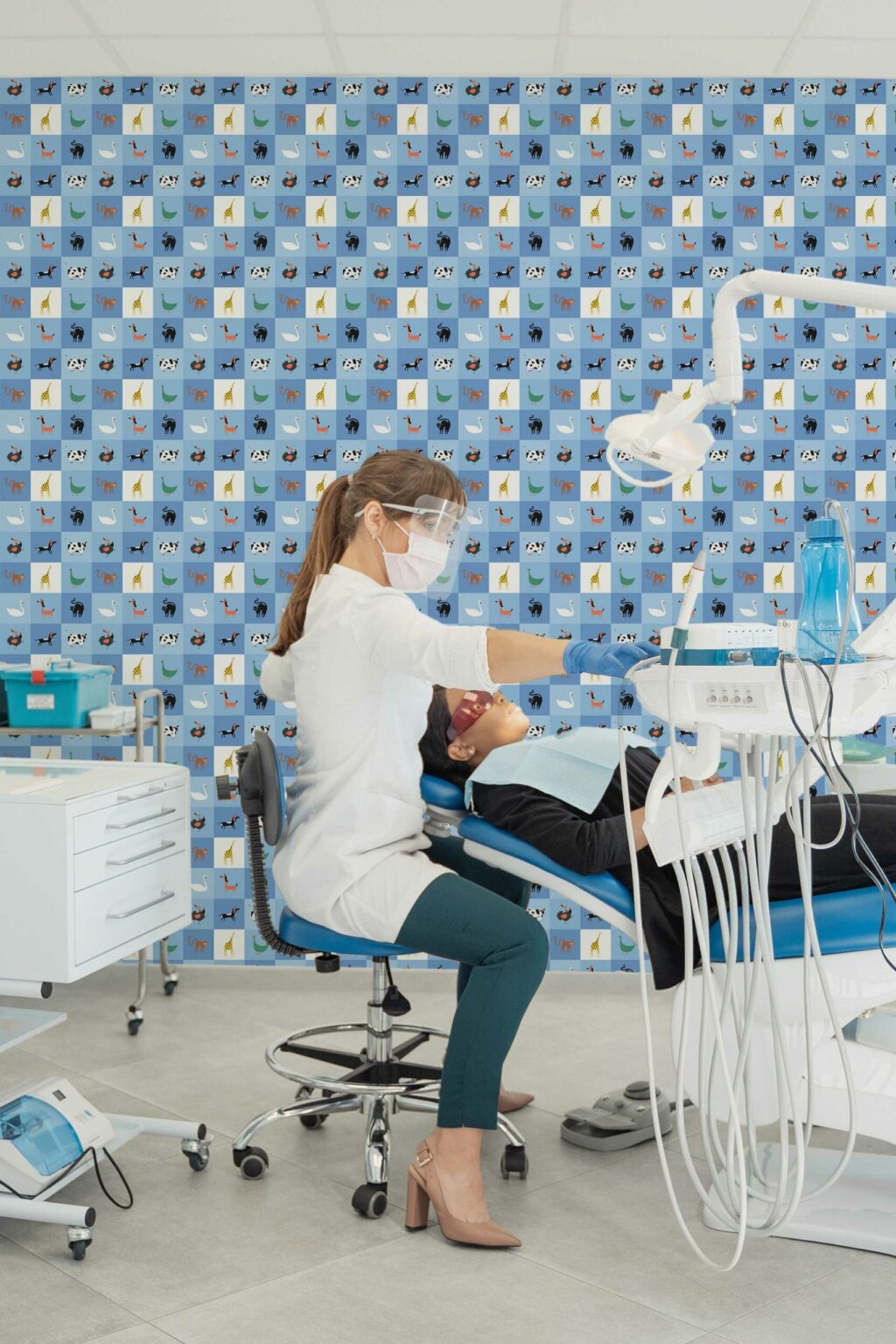 Kids Dental Office Peel and Stick Wallpaper or Non-Pasted