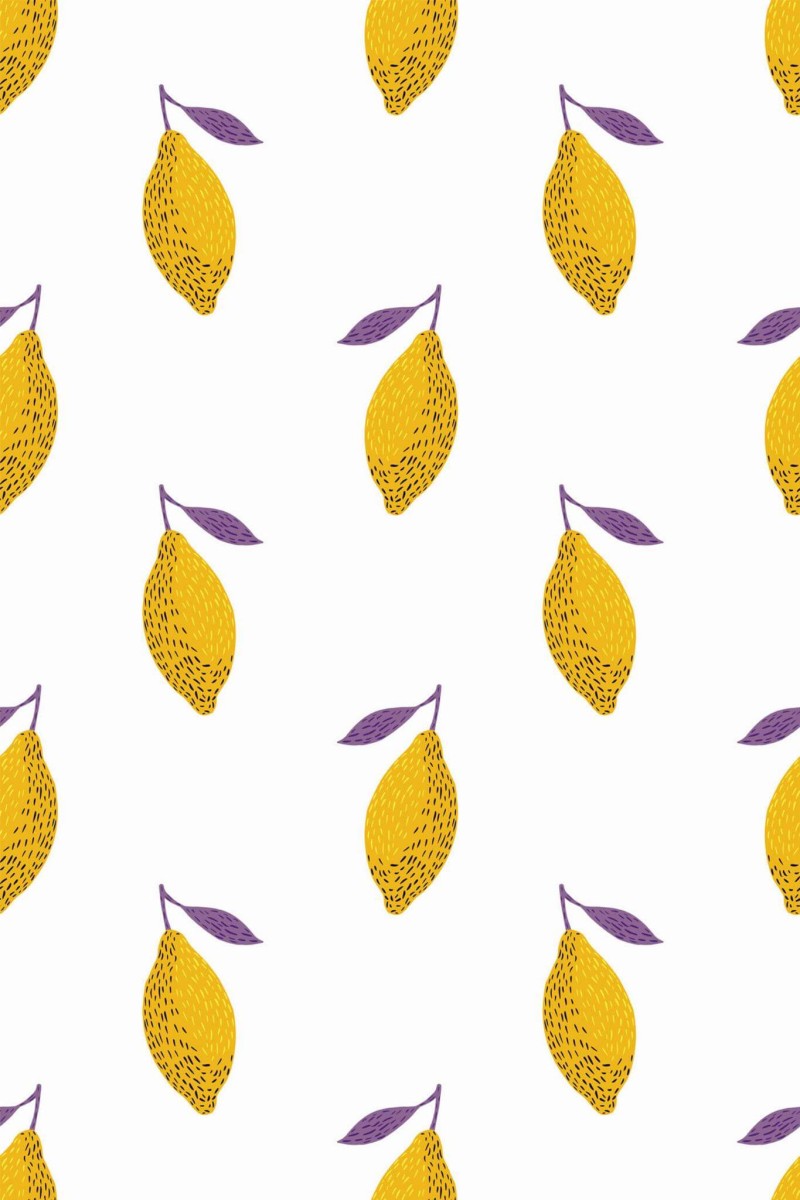 Lemon Peel and Stick Wallpaper or Non-Pasted