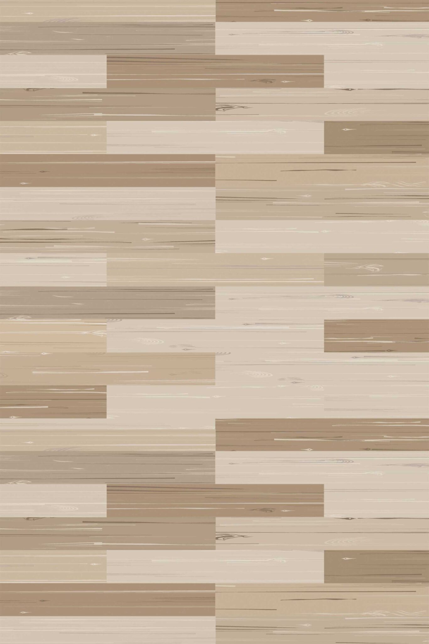 Elegant Beige Wood Parquette Tiles Peel and Stick Wallpaper or Non-Pasted