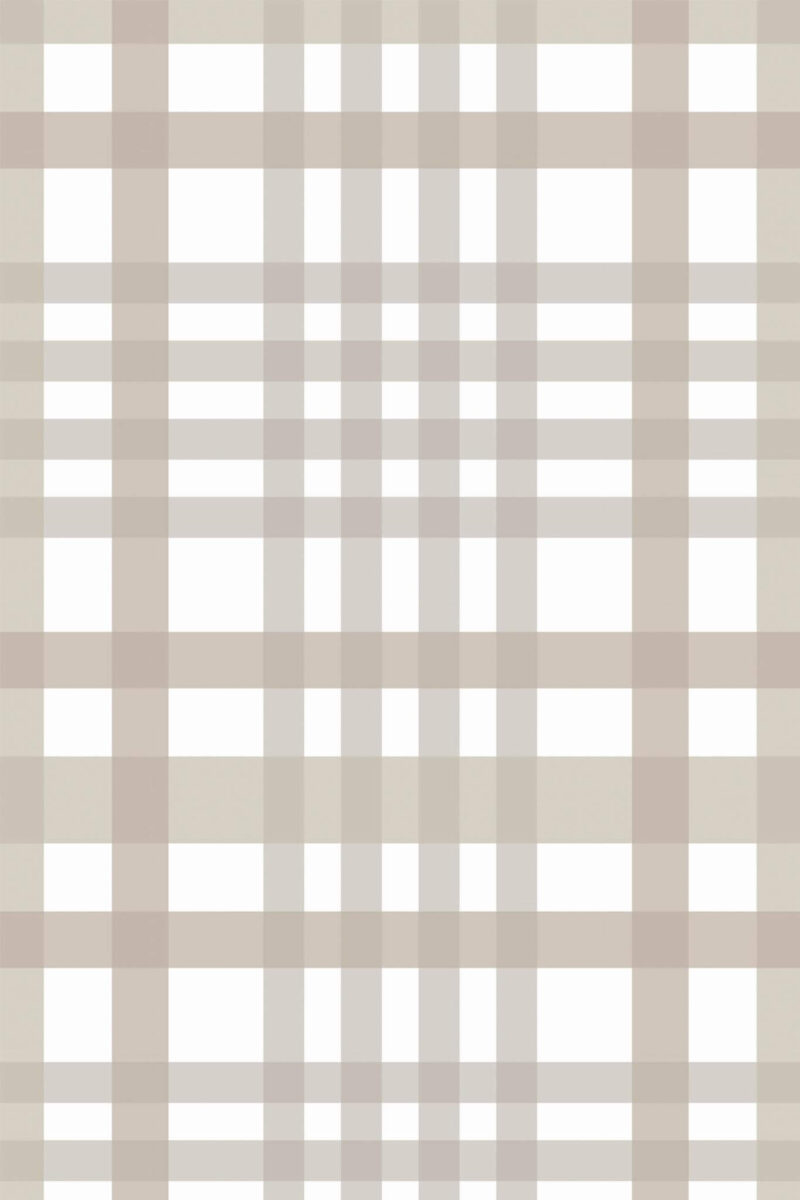 Light neutral plaid Peel and Stick Wallpaper or Non-Pasted