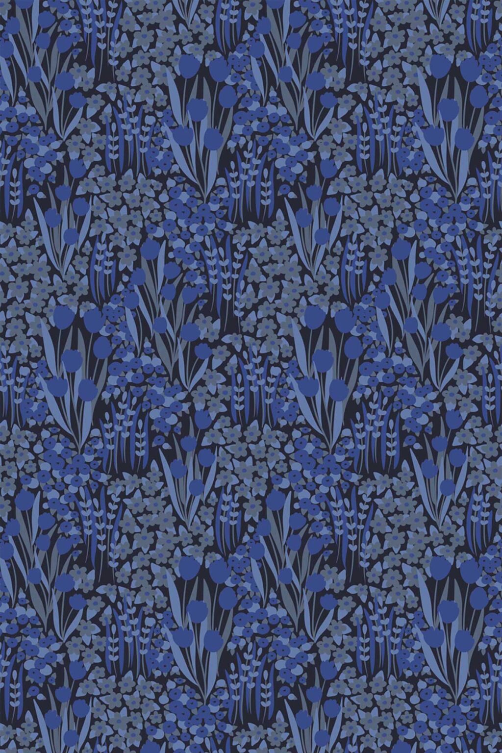 Midnight Bloom Peel and Stick Wallpaper or Non-Pasted