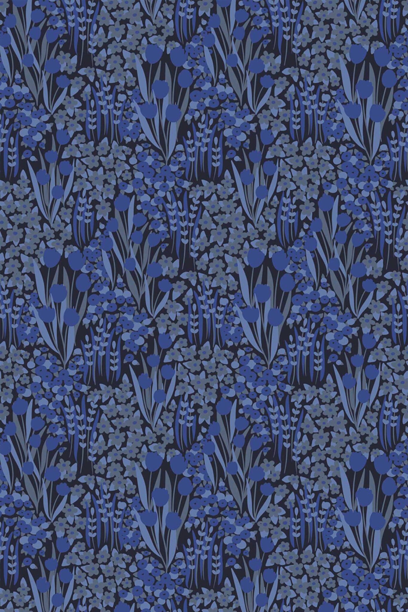 Midnight Bloom Peel and Stick Wallpaper or Non-Pasted