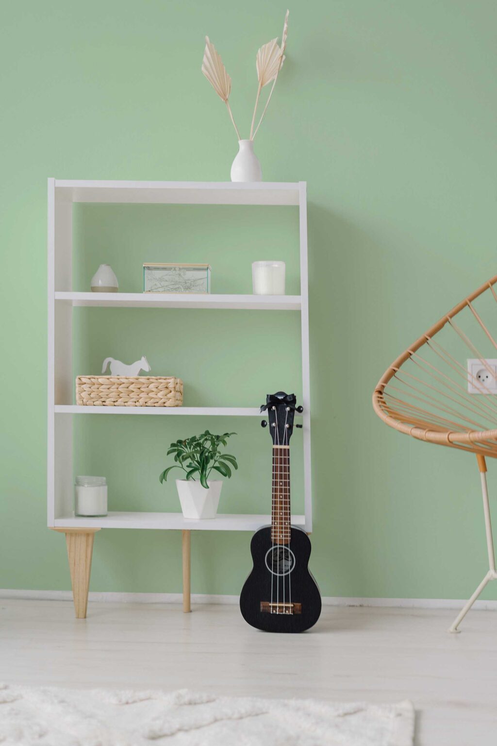 Solid Color Mint Green Peel and Stick Wallpaper or Non-Pasted
