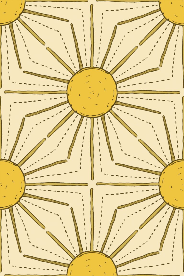 Sun Burst Peel and Stick Wallpaper or Non-Pasted