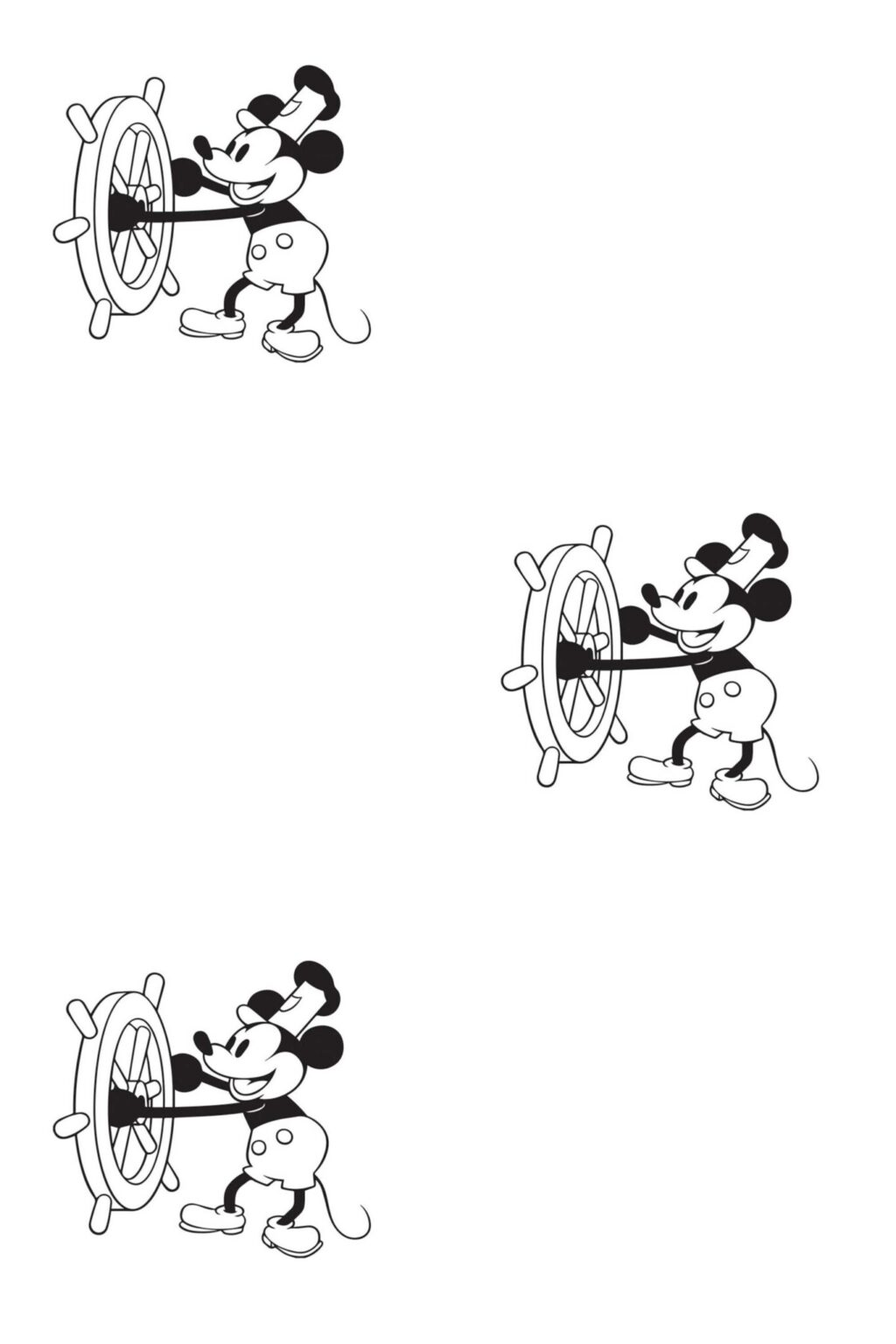 Whimsical Mouse Sailor Peel and Stick Wallpaper or Non-Pasted