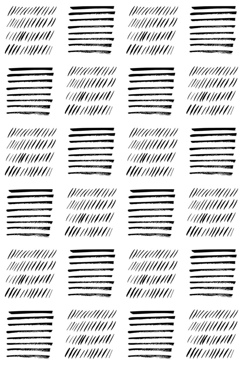 Whimsical Pen Scribbles Peel and Stick Wallpaper or Non-Pasted