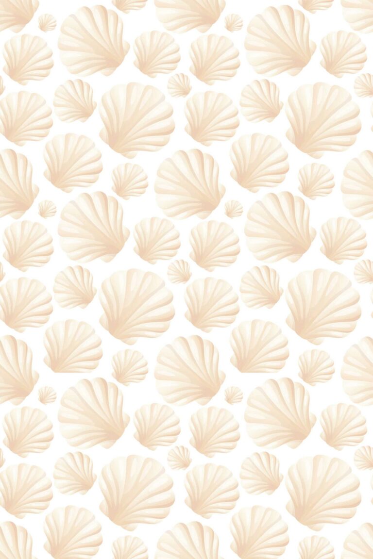 Coastal seashell Peel and Stick Wallpaper or Non-Pasted