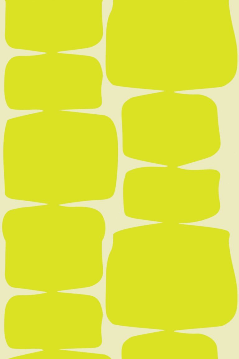 Retro Chartreuse Peel and Stick Wallpaper or Non-Pasted