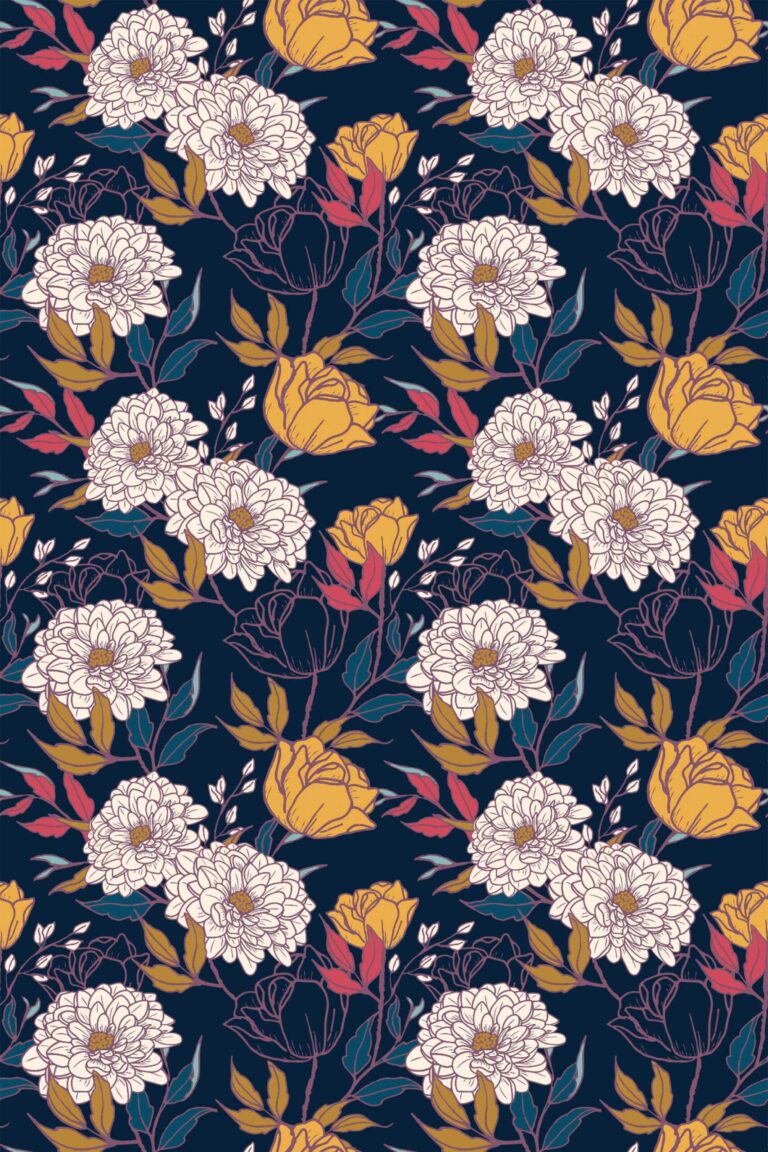 Vintage Bloom Peel and Stick Wallpaper or Non-Pasted