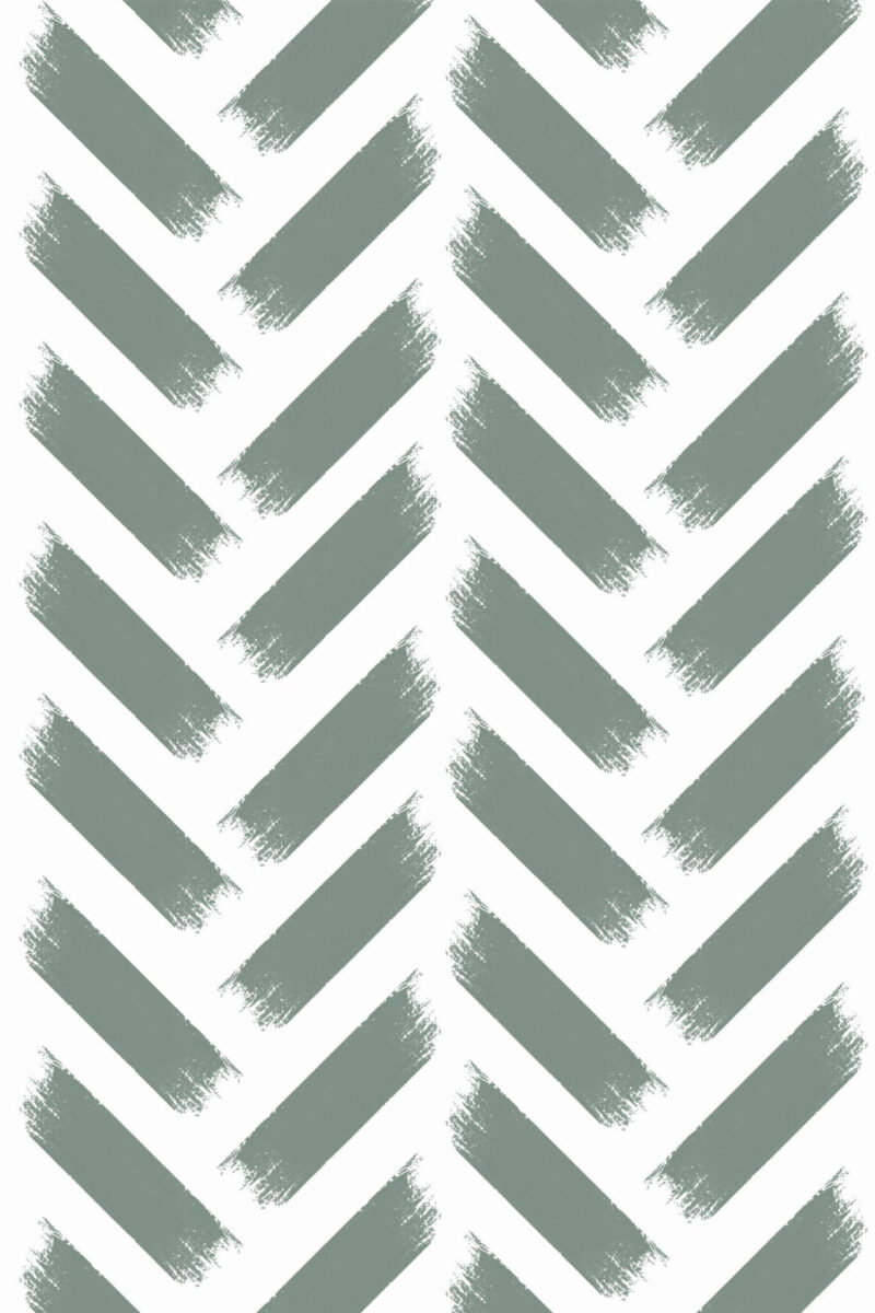 Painted herringbone Peel and Stick Wallpaper or Non-Pasted