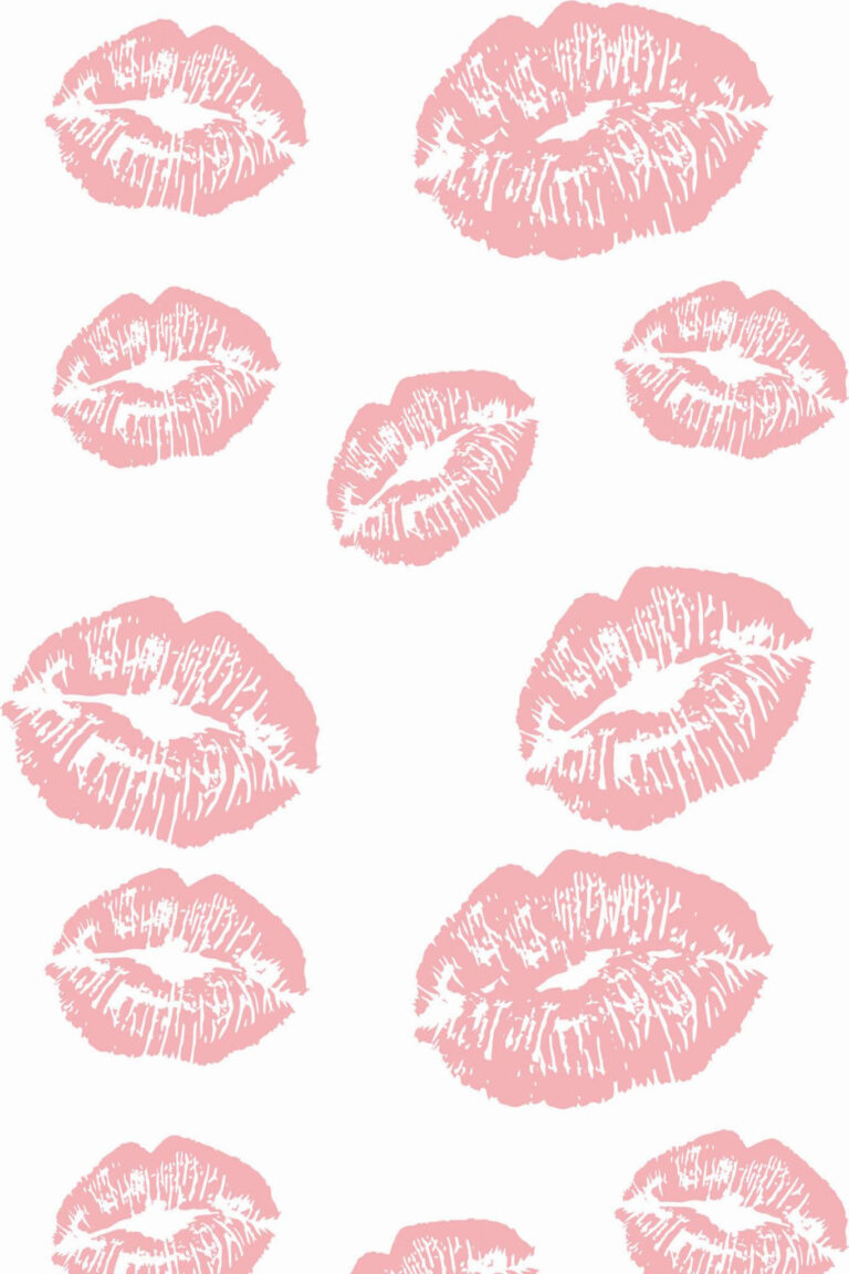Pink kiss Peel and Stick Wallpaper or Non-Pasted
