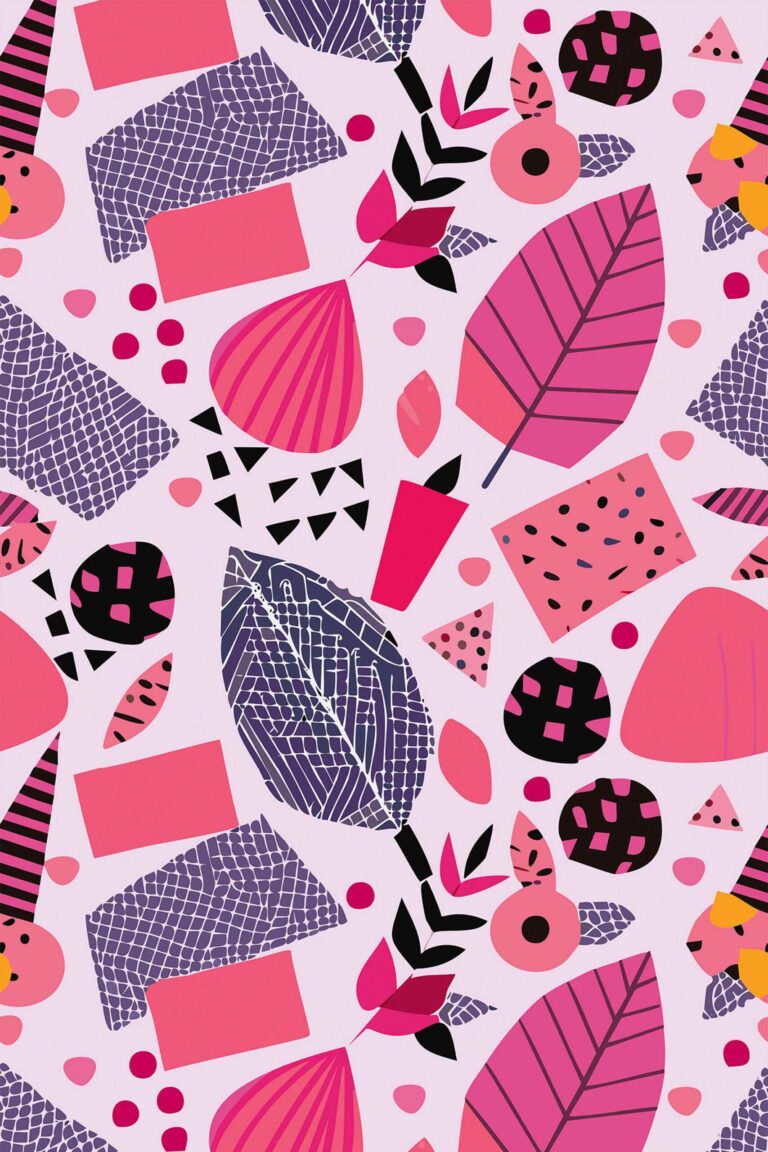 Pink Bold Abstract Peel and Stick Wallpaper or Non-Pasted